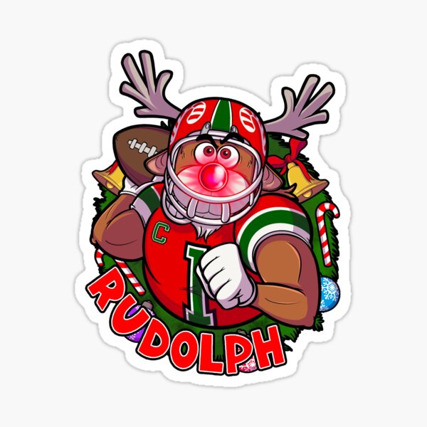 "Santa's Reindeer Football Player (Rudolph)" Sticker for Sale by ...