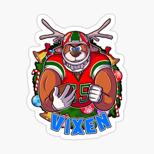 "Santa's Reindeer Football Player (Vixen)" Sticker for Sale by ...