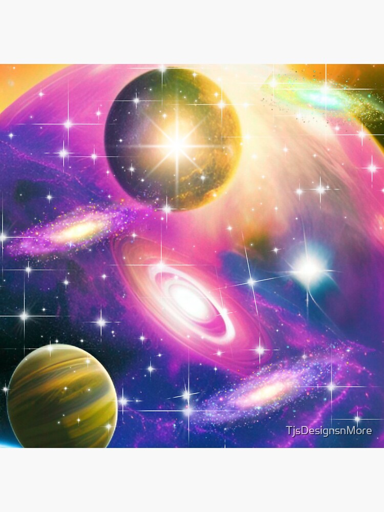 "vibrant outer space galaxy" Sticker for Sale by TjsDesignsnMore ...