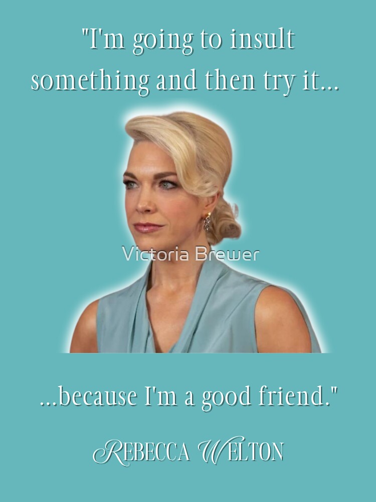 "Rebecca Welton Character poster" Sticker for Sale by vbrewer91 | Redbubble