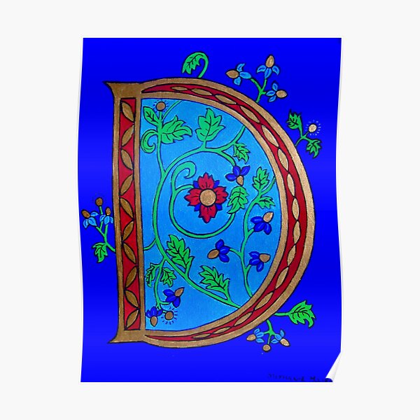 "Medieval Letter "D"" Poster for Sale by Shulie1 | Redbubble