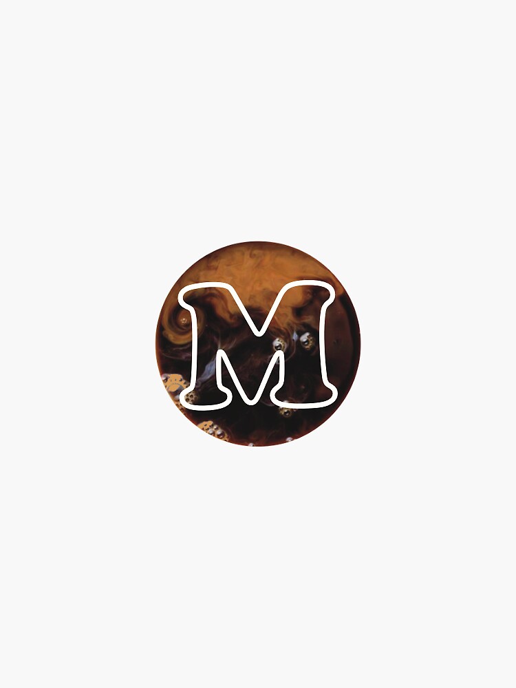 "Letter M in Espresso PopSocket" Sticker for Sale by Zephyr-Studio ...