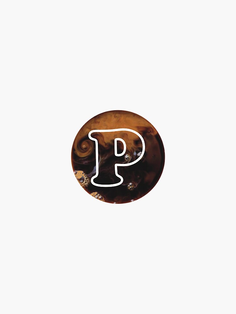 "Letter P in Espresso PopSocket" Sticker for Sale by Zephyr-Studio ...