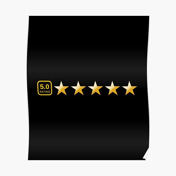 "Five Star Rating" Poster for Sale by Mhayra | Redbubble
