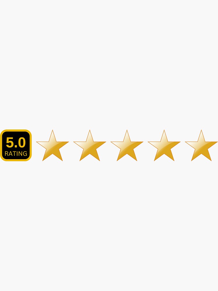 "Five Star Rating" Sticker for Sale by Mhayra | Redbubble