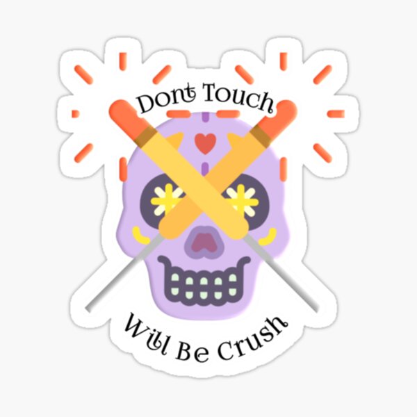 "Dont touch" Sticker for Sale by HanabusaAiko | Redbubble