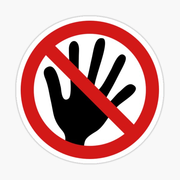 "Don't Touch" Sticker for Sale by HanabusaAiko | Redbubble