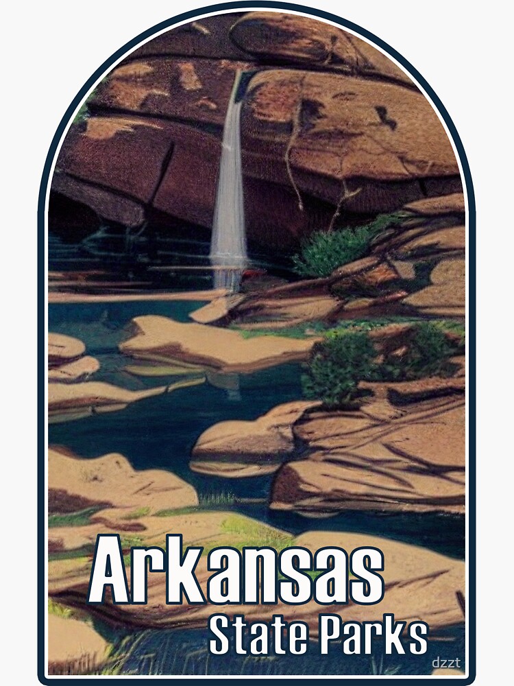 "Arkansas State Parks Illustration" Sticker for Sale by dzzt | Redbubble