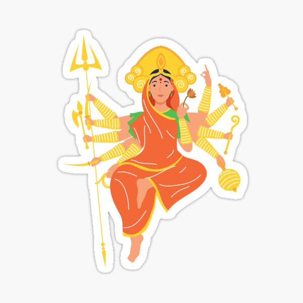 "Durga maa, durga mata" Sticker for Sale by AlaukikaShop | Redbubble
