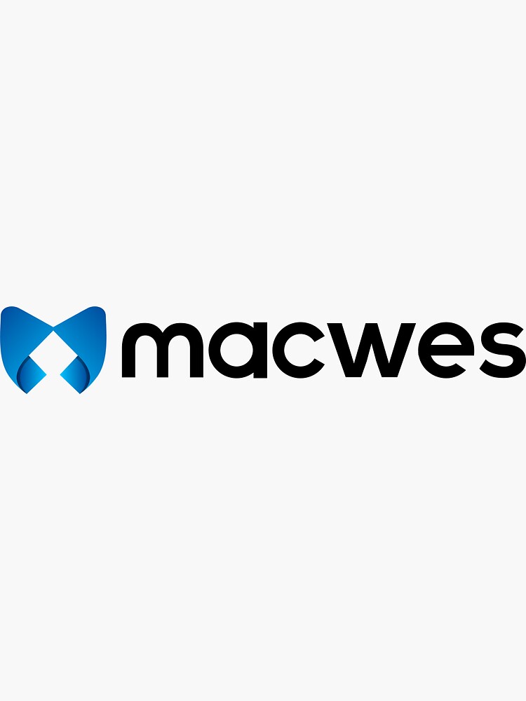 Pegatina «El logo de la marca macwes representa a dos hombres dándose ...