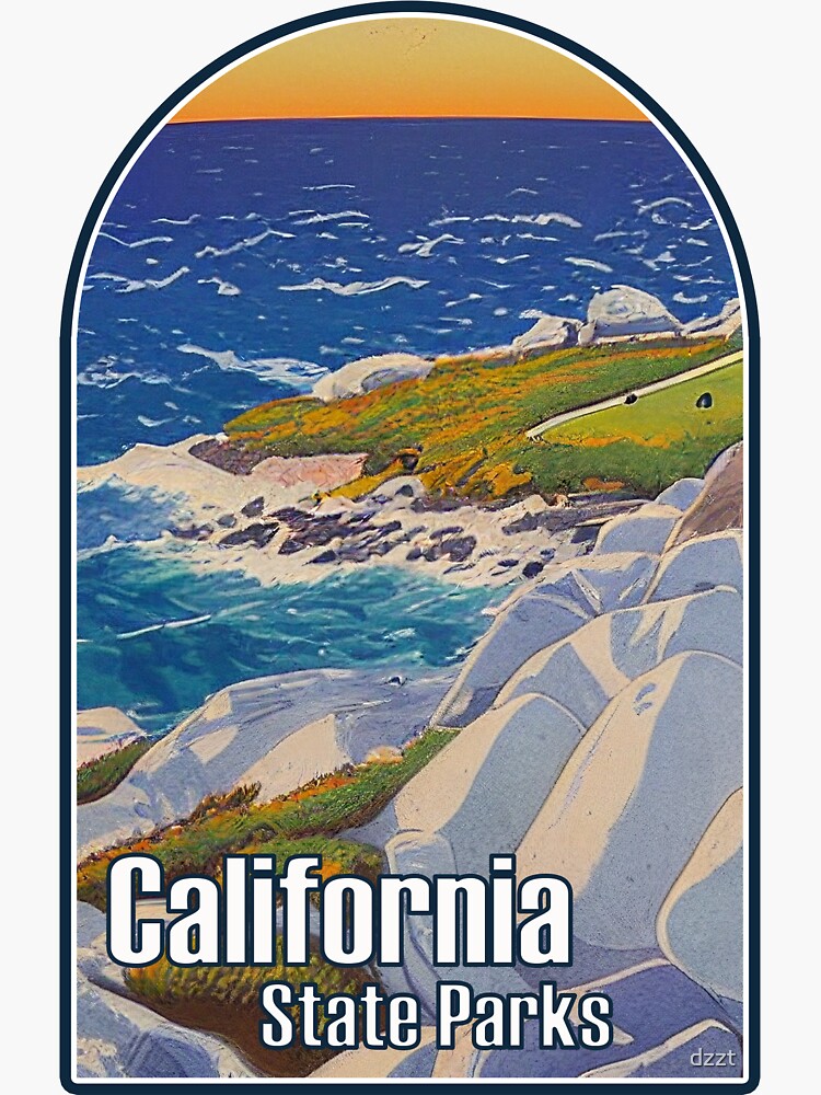 "California State Parks Illustration" Sticker for Sale by dzzt | Redbubble