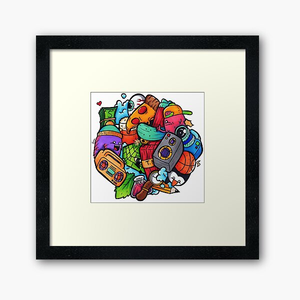 "Doodle Fun - Shrimpy Draws" Framed Art Print for Sale by EadanShamir ...