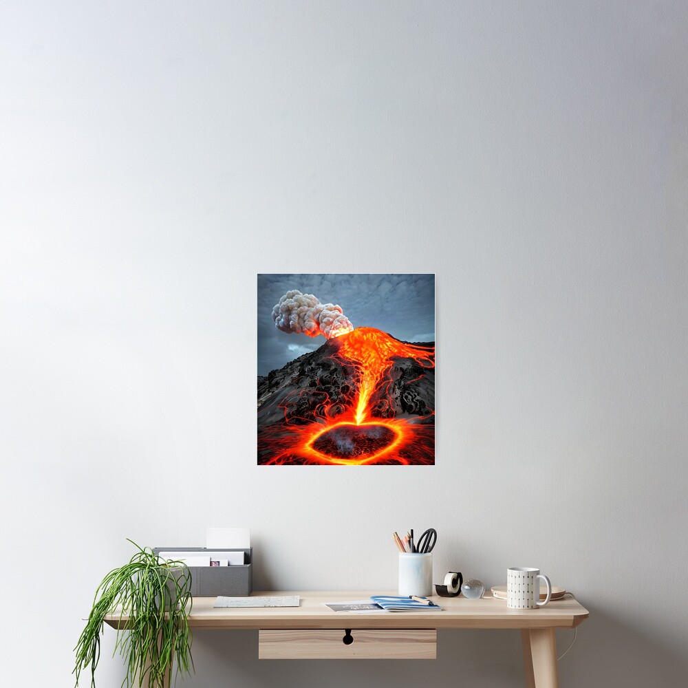 "A large eruption in a volcano" Poster for Sale by ema616660 | Redbubble