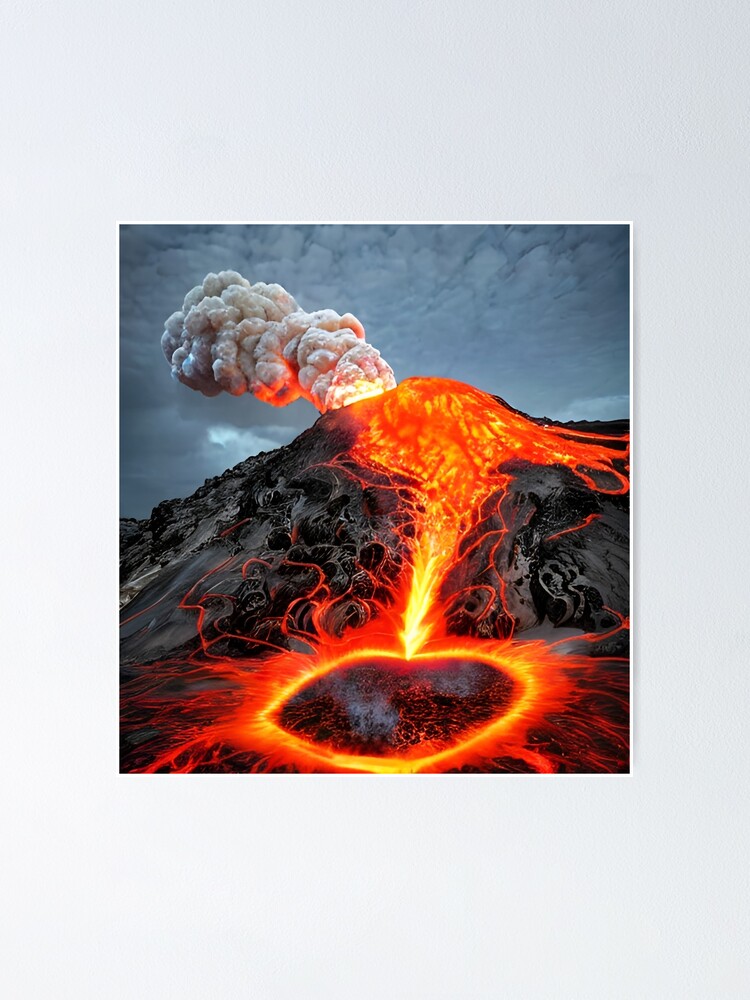 "A large eruption in a volcano" Poster for Sale by ema616660 | Redbubble