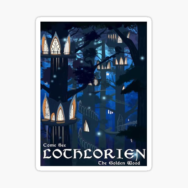 "Come See Lothlorien - The Golden Wood" Sticker for Sale by betty ...