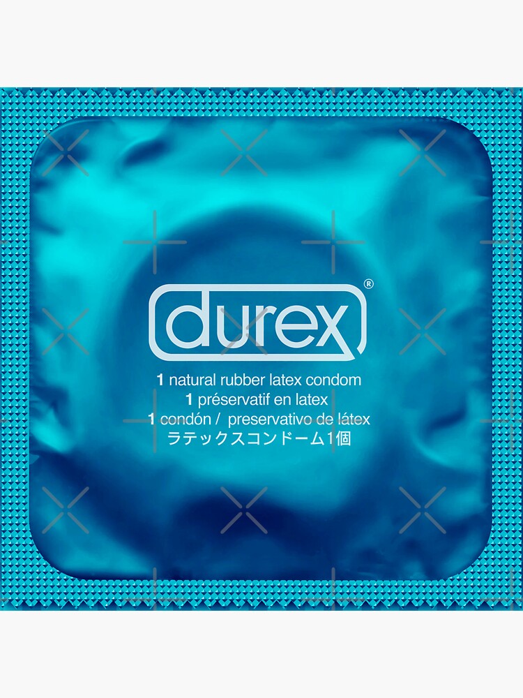 "Comically large condom packet design" Sticker for Sale by ...