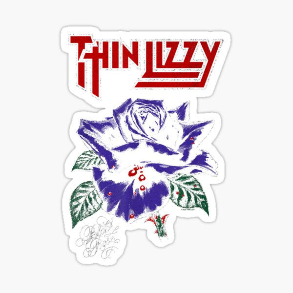 "Thin lizzy – black rose color " Sticker for Sale by charliburne75 ...