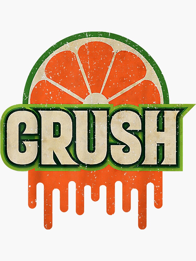 "Vintage crush orange " Sticker for Sale by charliburne75 | Redbubble