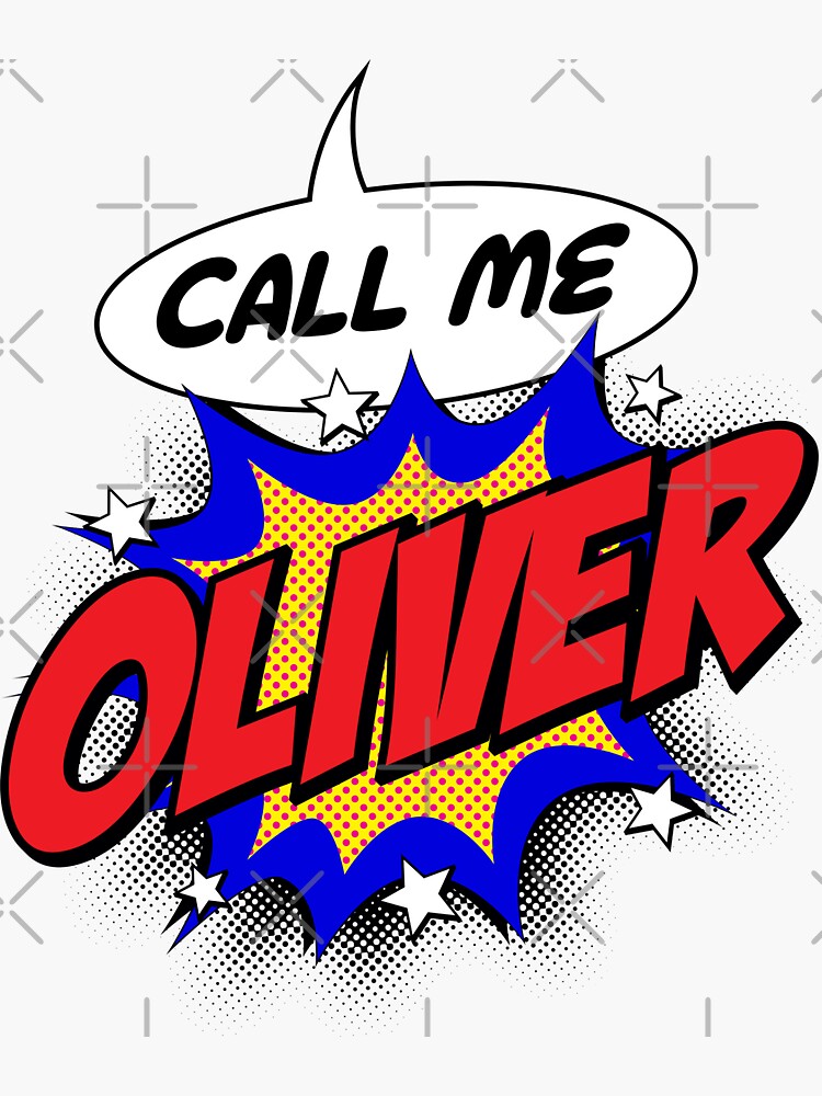 "Personalised Call Me Oliver Pop Art Comic Design" Sticker for Sale by ...