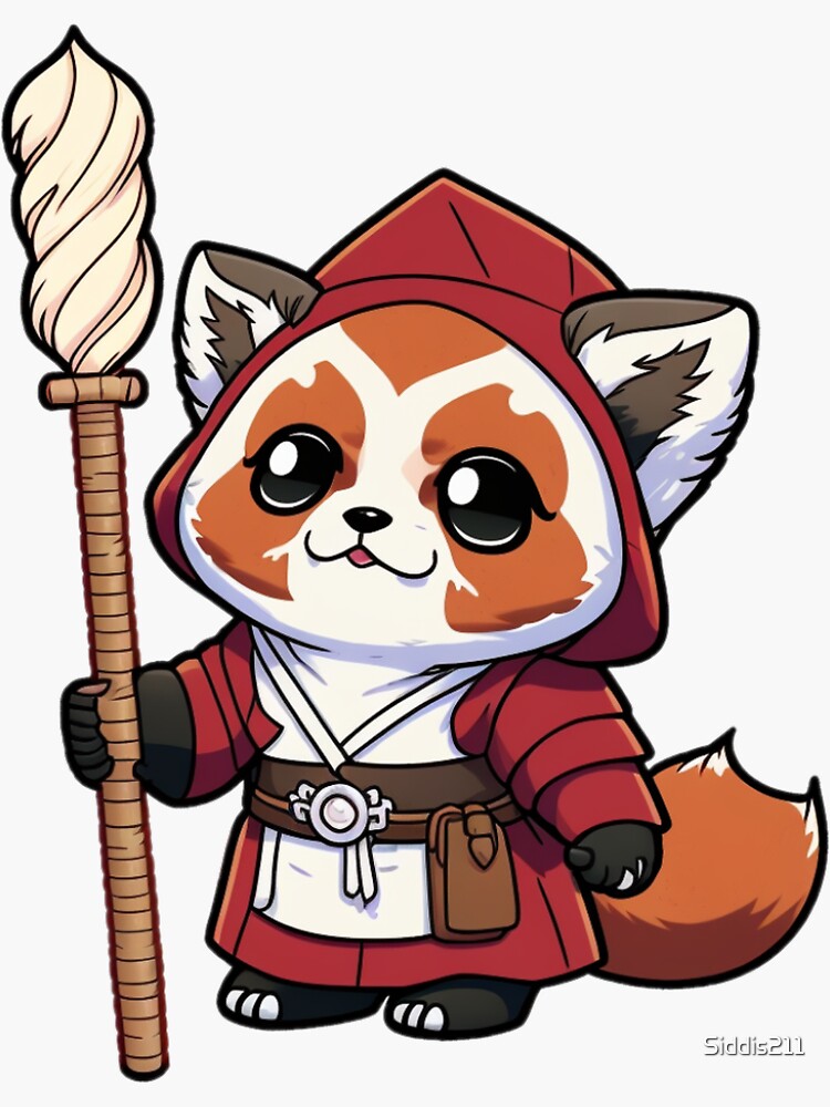 "Chibi Red Panda D&D Cleric II class | DnD animal classes collection ...