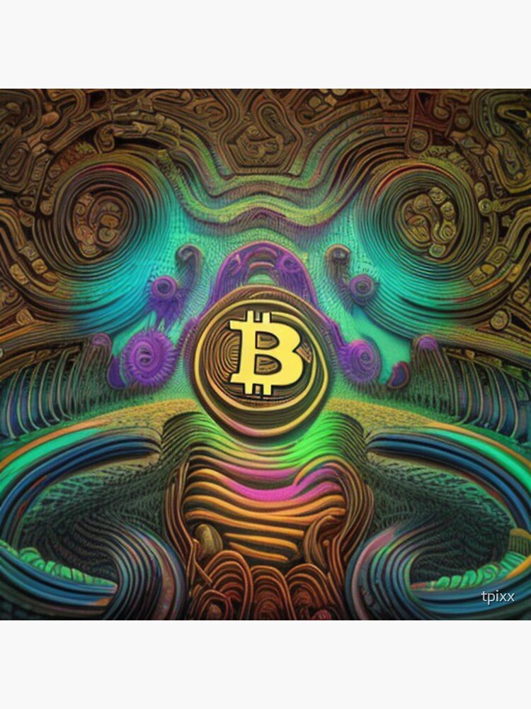 "AI Art Bitcoin Crypto NFT Art 019" Sticker for Sale by tpixx | Redbubble