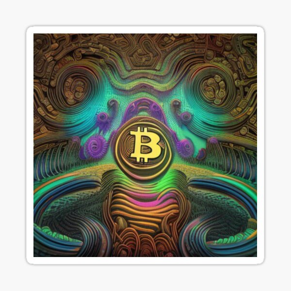 "AI Art Bitcoin Crypto NFT Art 019" Sticker for Sale by tpixx | Redbubble