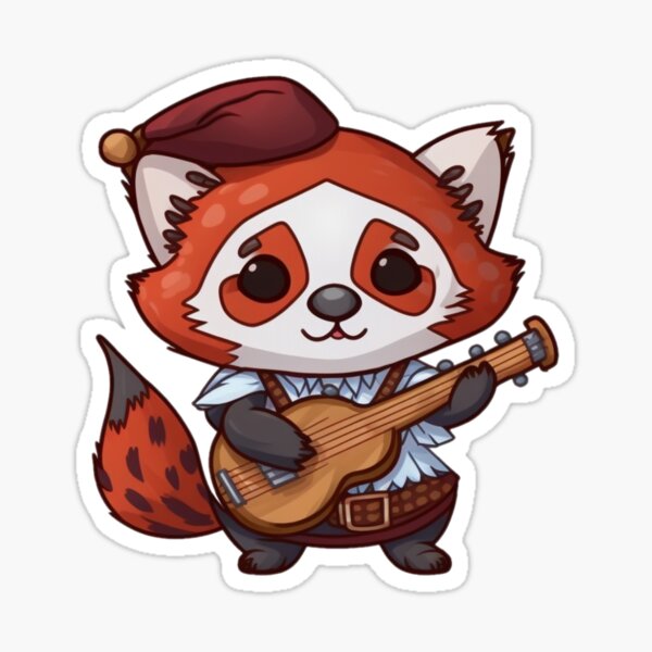 "Chibi Red Panda D&D Bard class | DnD animal classes collection ...