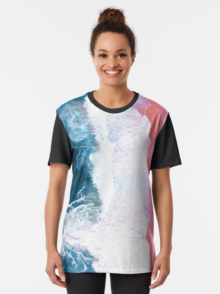 "Aerial Beach, Ocean Waves" T-shirt for Sale by PrintsProject ...