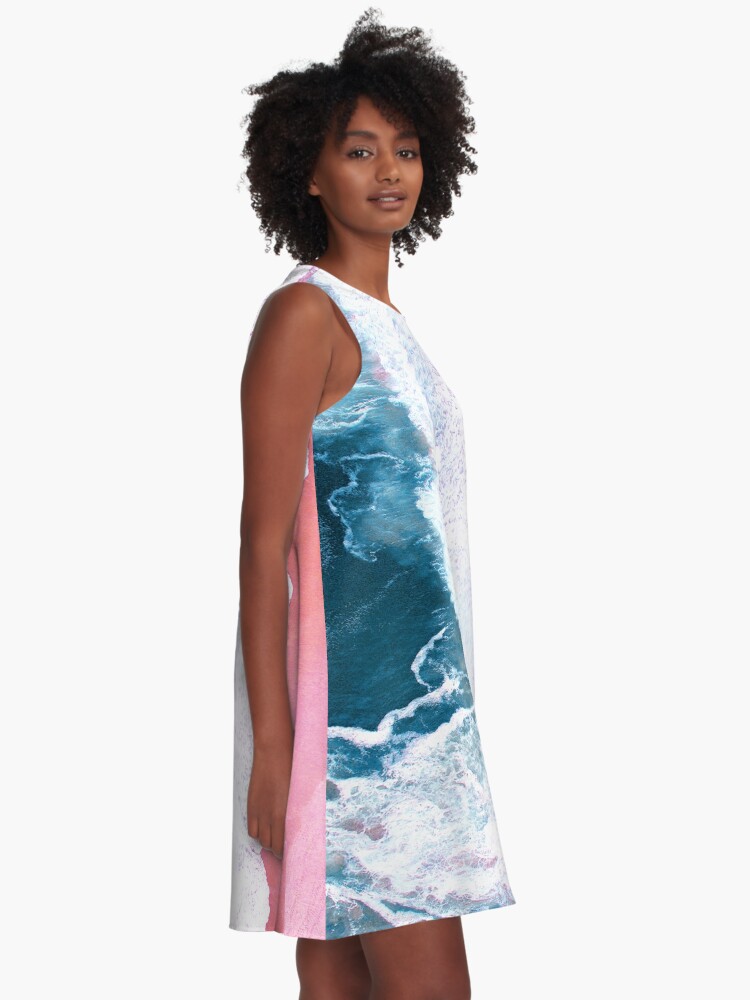 "Aerial Beach, Ocean Waves" A-Line Dress for Sale by PrintsProject ...