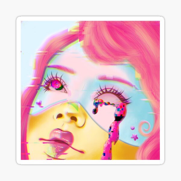 "Soft glitch" Sticker for Sale by ladynui | Redbubble