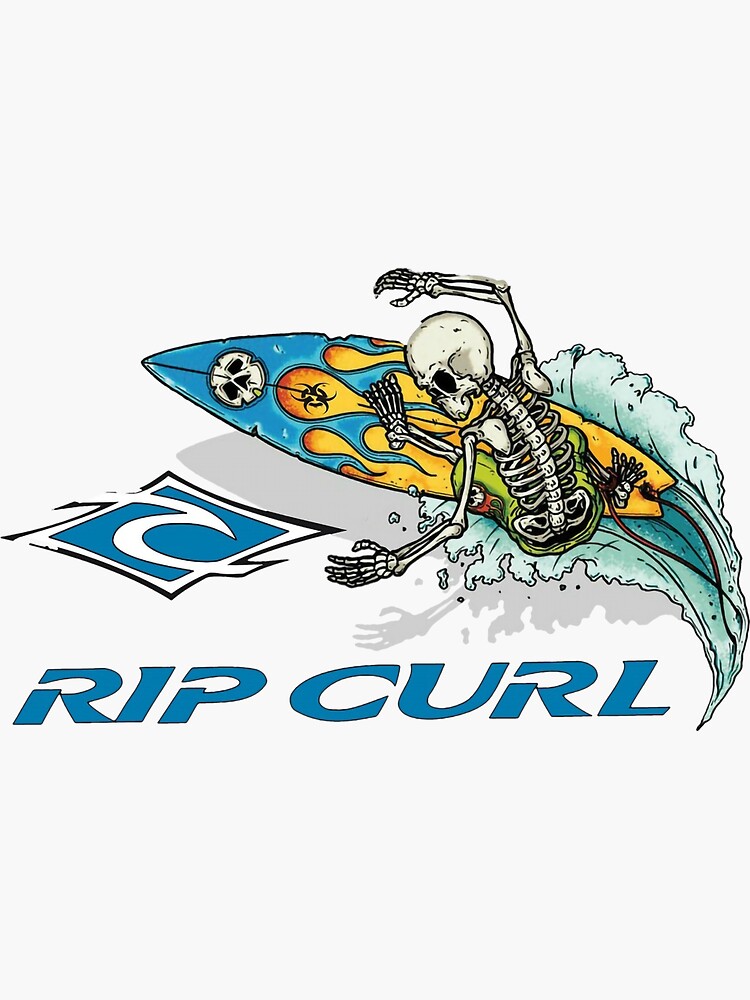 "Rip Curl Of Skateboard" Sticker for Sale by ReneLloyde | Redbubble