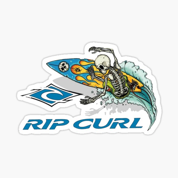 "Rip Curl Of Skateboard" Sticker for Sale by ReneLloyde | Redbubble