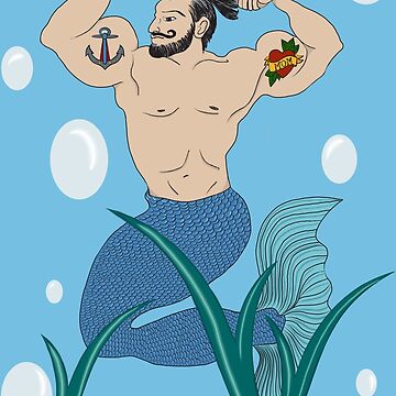 "Muscle Merman" Poster for Sale by Beni-Shoga-Ink | Redbubble