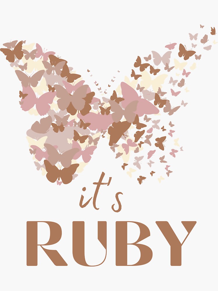 "It's Ruby - Ruby name " Sticker for Sale by NamesStore1 | Redbubble