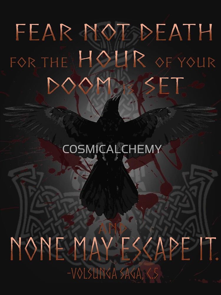 "Fear Not Death - Volsunga Saga Norse Vikings Mythology" T-shirt for ...