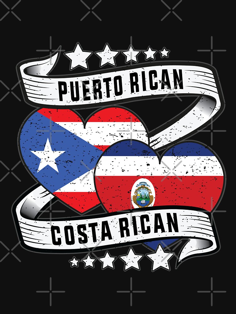 "Costa rican Puerto rican flag shirt Half Puerto rican and Half Costa ...
