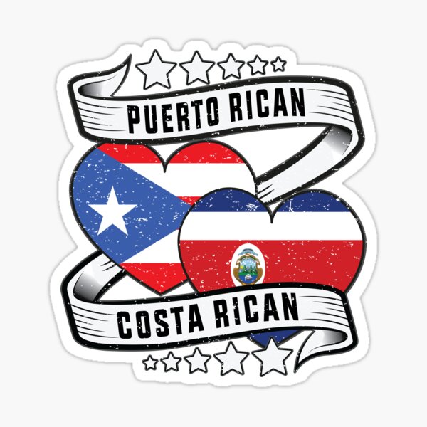 "Costa rican Puerto rican flag shirt Half Puerto rican and Half Costa ...