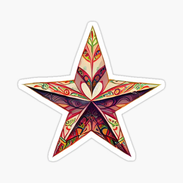"Beautiful and colorful Christmas star" Sticker for Sale by Nisyo ...