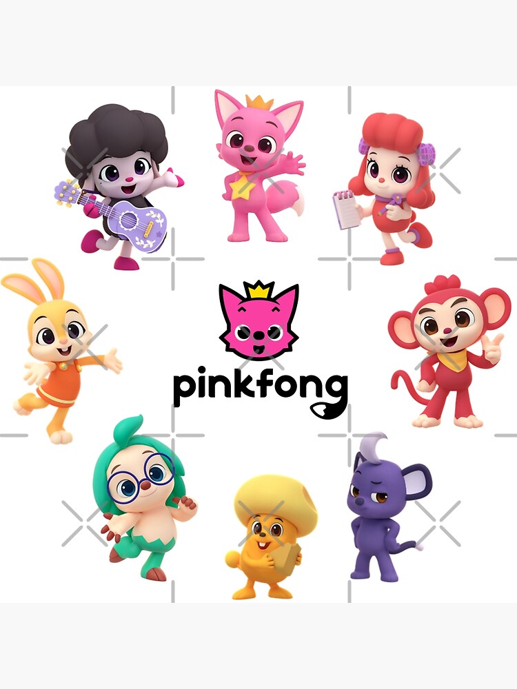 "Pink fong and Friends " Poster for Sale by Color-Toonix | Redbubble