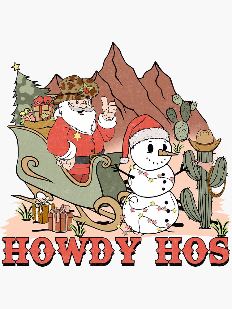 "HOWDY HOS" Sticker for Sale by YOMIK | Redbubble
