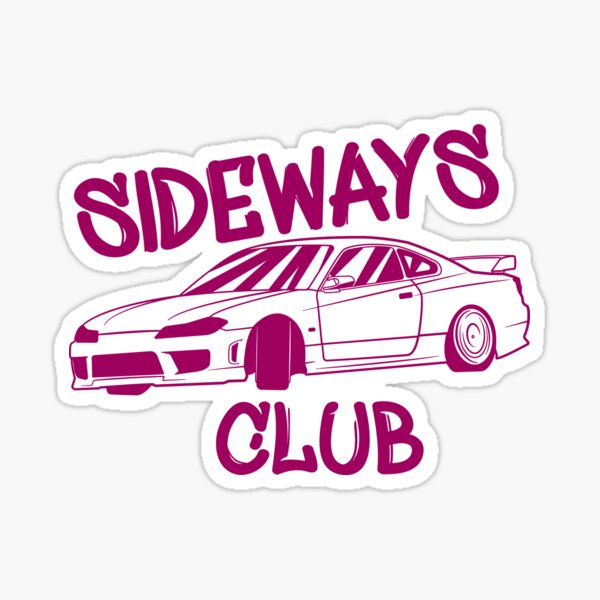 "Sideways Drift Club (Purple-Pink)" Sticker for Sale by AutoGemBG ...