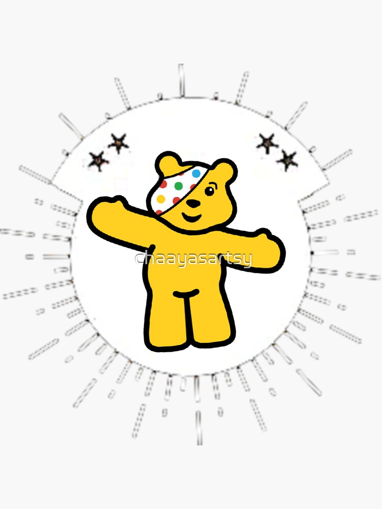 "Tesco Pudsey Bear" Sticker for Sale by chaayasartsy | Redbubble