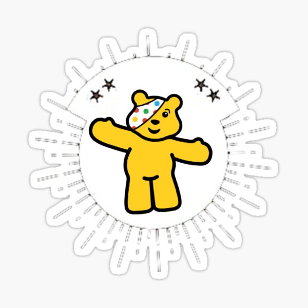 "Tesco Pudsey Bear" Sticker for Sale by chaayasartsy | Redbubble