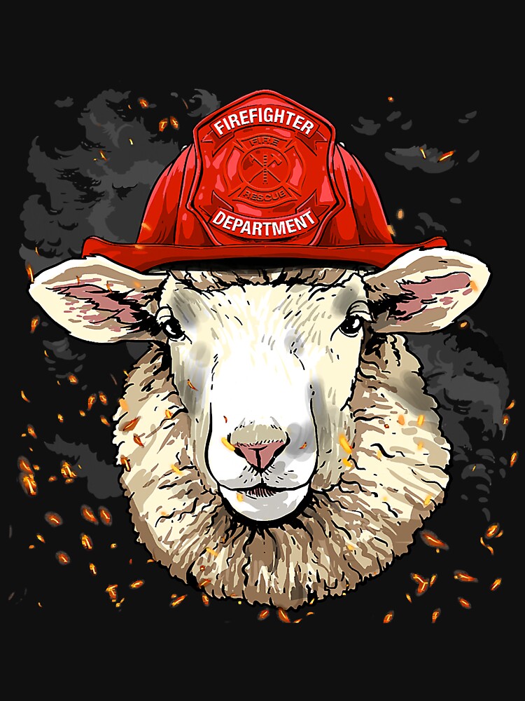 "Firefighter Sheep Lamb Fire Department Fireman Farm Animal 83 ...