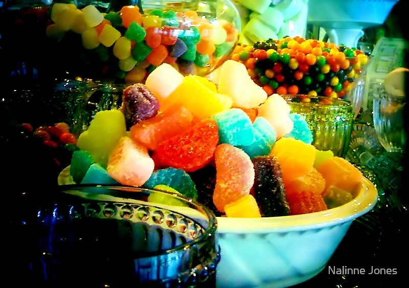 "Colorful Candy in Glass Containers" by Nalinne Jones | Redbubble