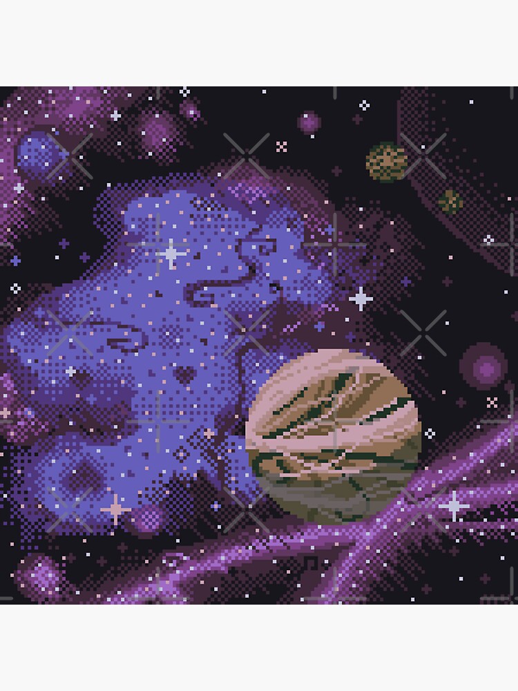"150x150 Space Pixel Art by MomentaryUnicorn" Sticker for Sale by ...