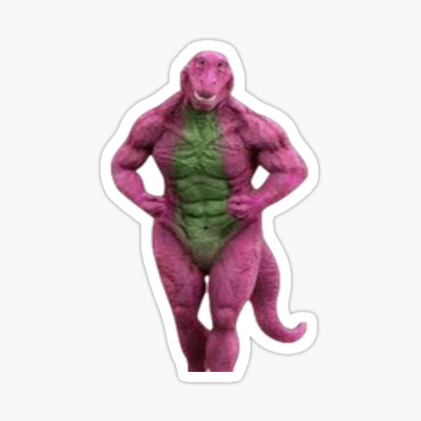 "Buffed Barney MEME" Sticker for Sale by skolpixel | Redbubble