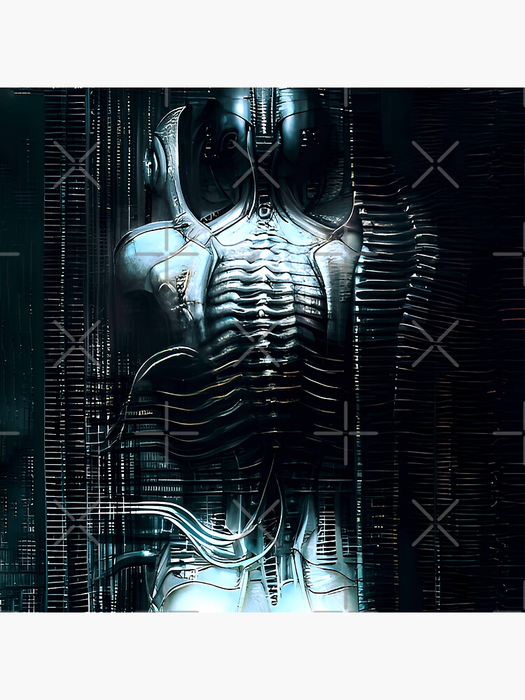 "Steampunk Back HR Giger" Sticker for Sale by ep-pandality | Redbubble