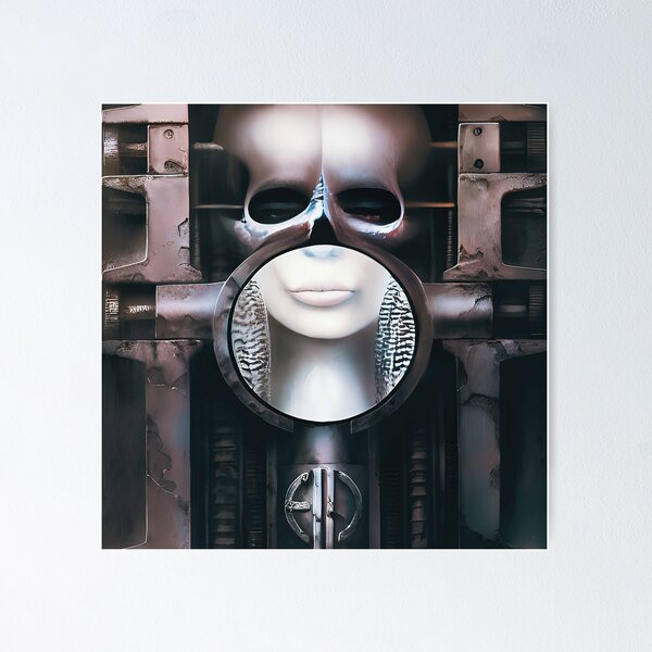 "Skull and Woman HR Giger" Poster for Sale by ep-pandality | Redbubble