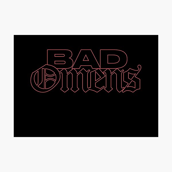"BAD OMENS - GOTHIC BOLD LOGO" Photographic Print for Sale by ...